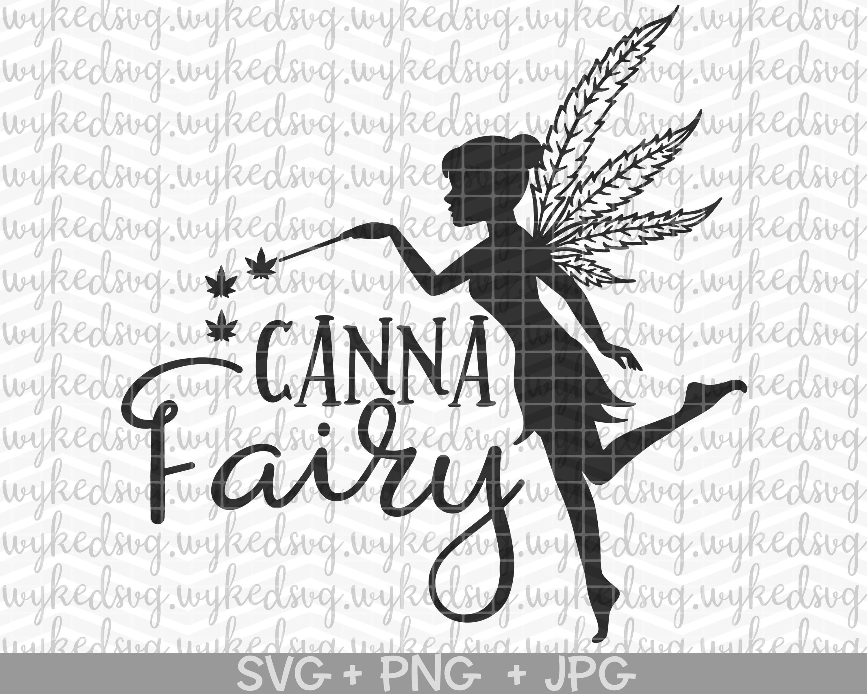 Canna fairy svg weed fairy svg cannabis fairy svg stoner | Etsy