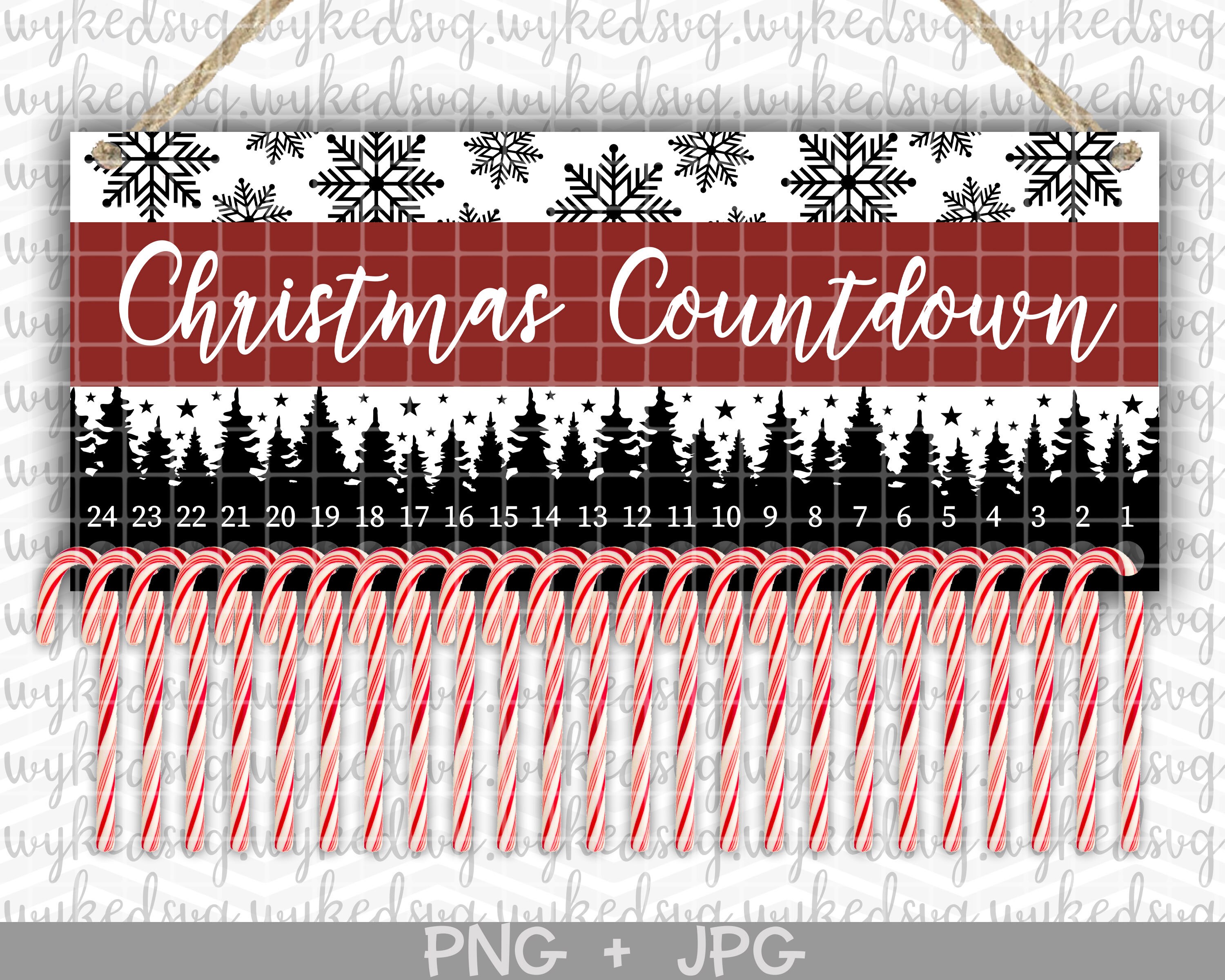 Candy Cane Countdown Png Christmas Sublimation Design - Etsy Canada
