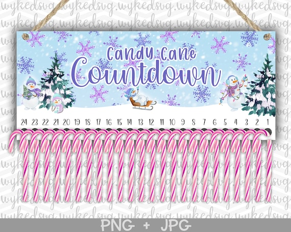 Candy Cane Countdown Png Christmas Sublimation Design - Etsy