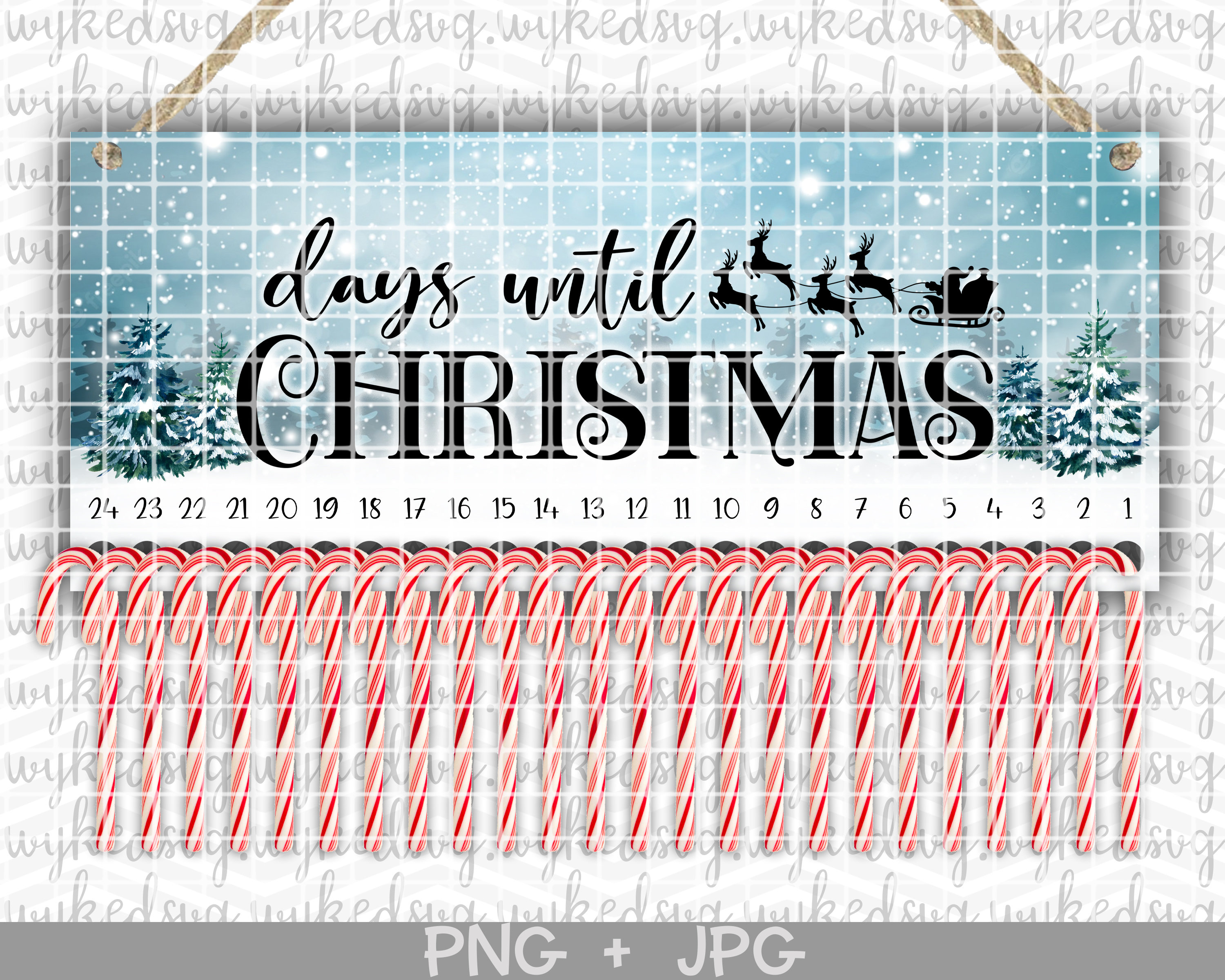 Candy Cane Countdown Png Christmas Sublimation Design - Etsy
