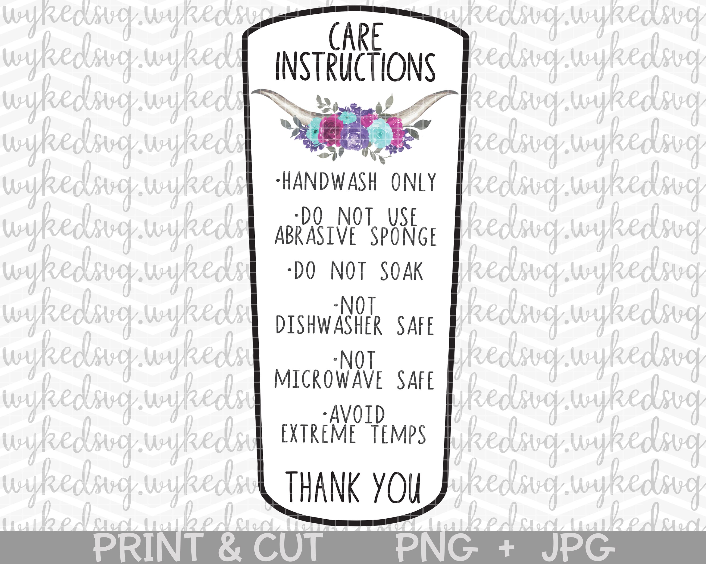 Care card bundle print and cut care card floral longhorn | Etsy
