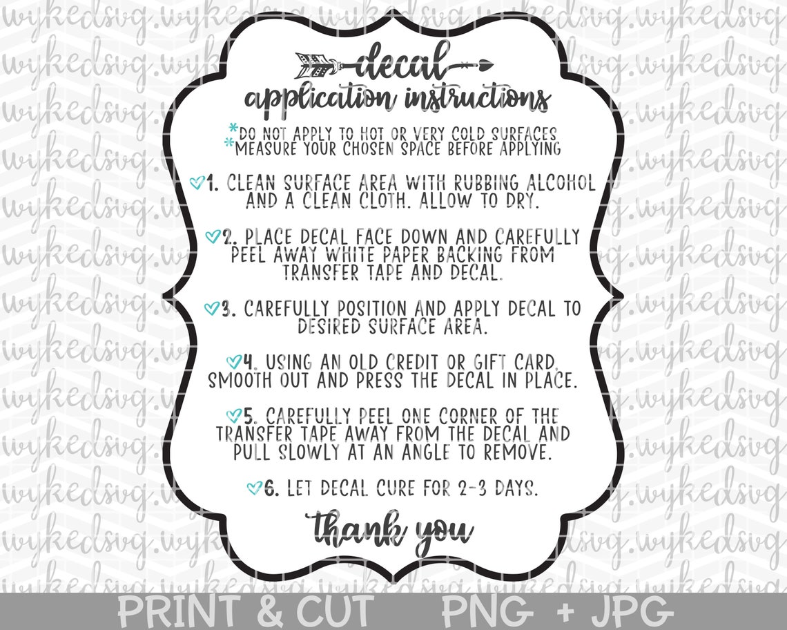 Decal Care Card Png Print and Cut Care Card Tribal Arrow - Etsy