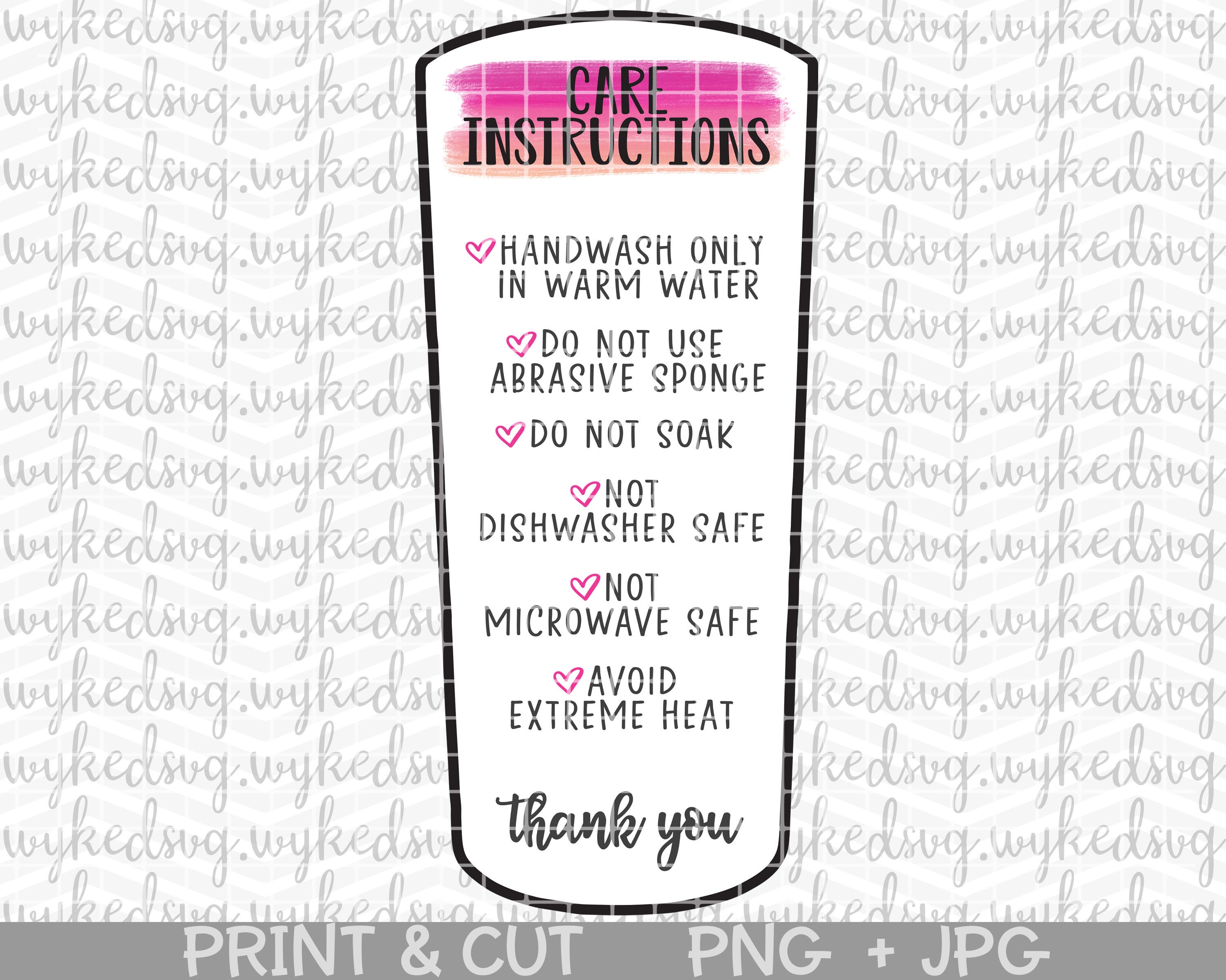 Care Card Bundle Print and Cut Care Cards Brush Stroke Png | Etsy