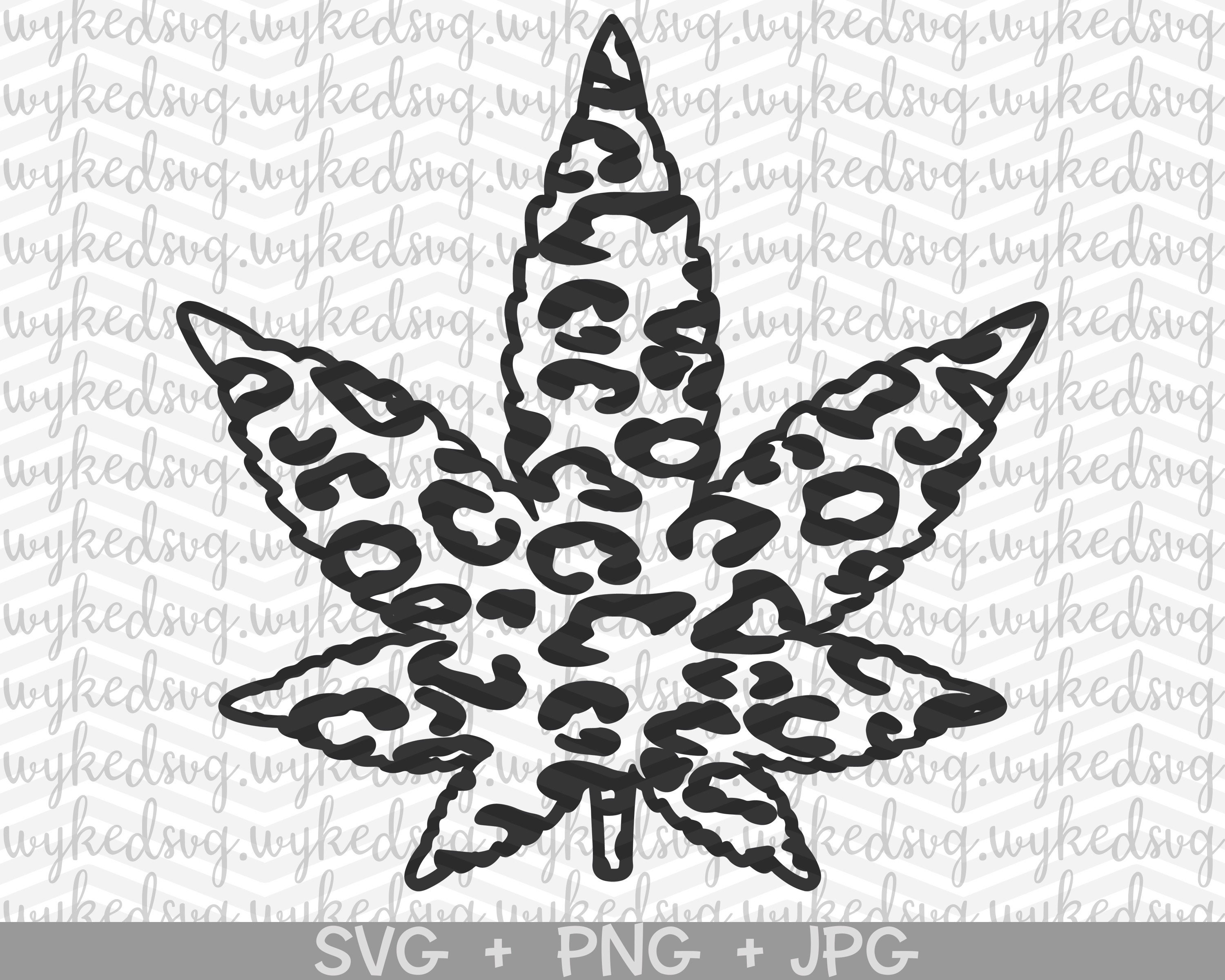 Animal print weed leaf svg weed leaf svg stoner svg rolling | Etsy