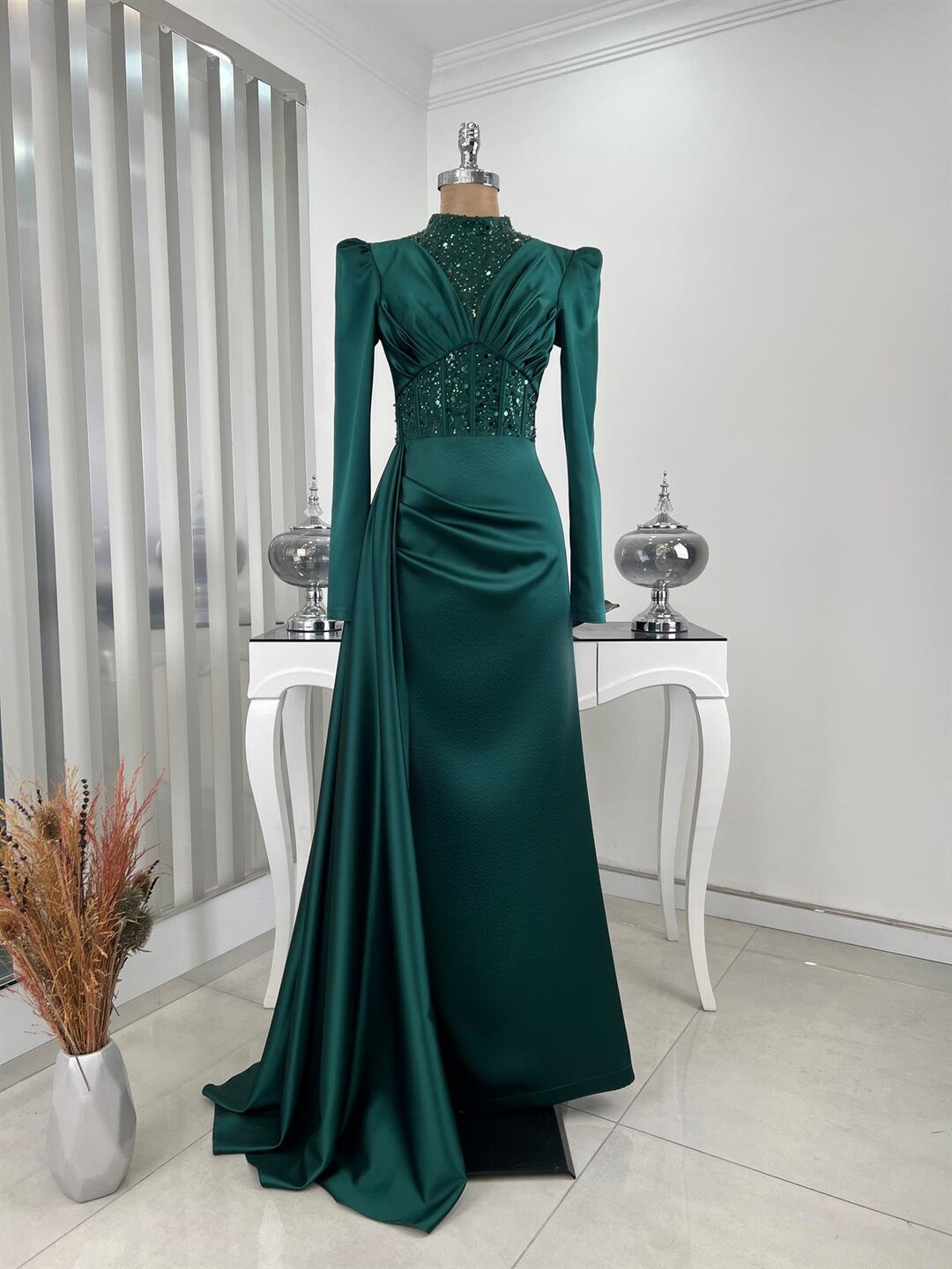 Muslim Wedding Dress, Evening Dress, Islamic Couture, Hijab Evening ...