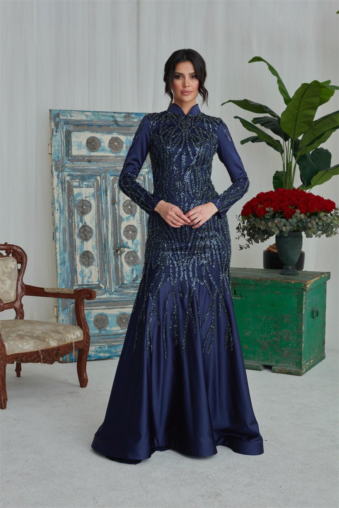 Muslim Wedding Dress, Evening Dress, Islamic Couture, Hijab Evening ...