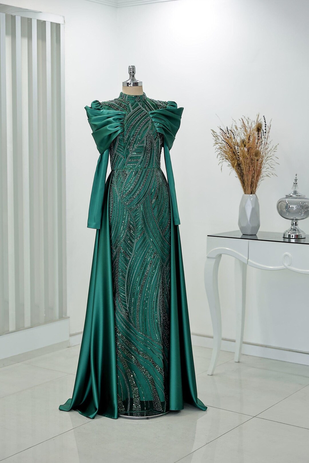 Muslim Wedding Dress, Evening Dress, Islamic Couture, Hijab Evening ...