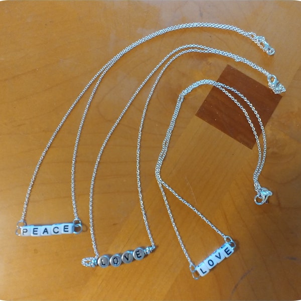 Custom Word Necklace - Etsy