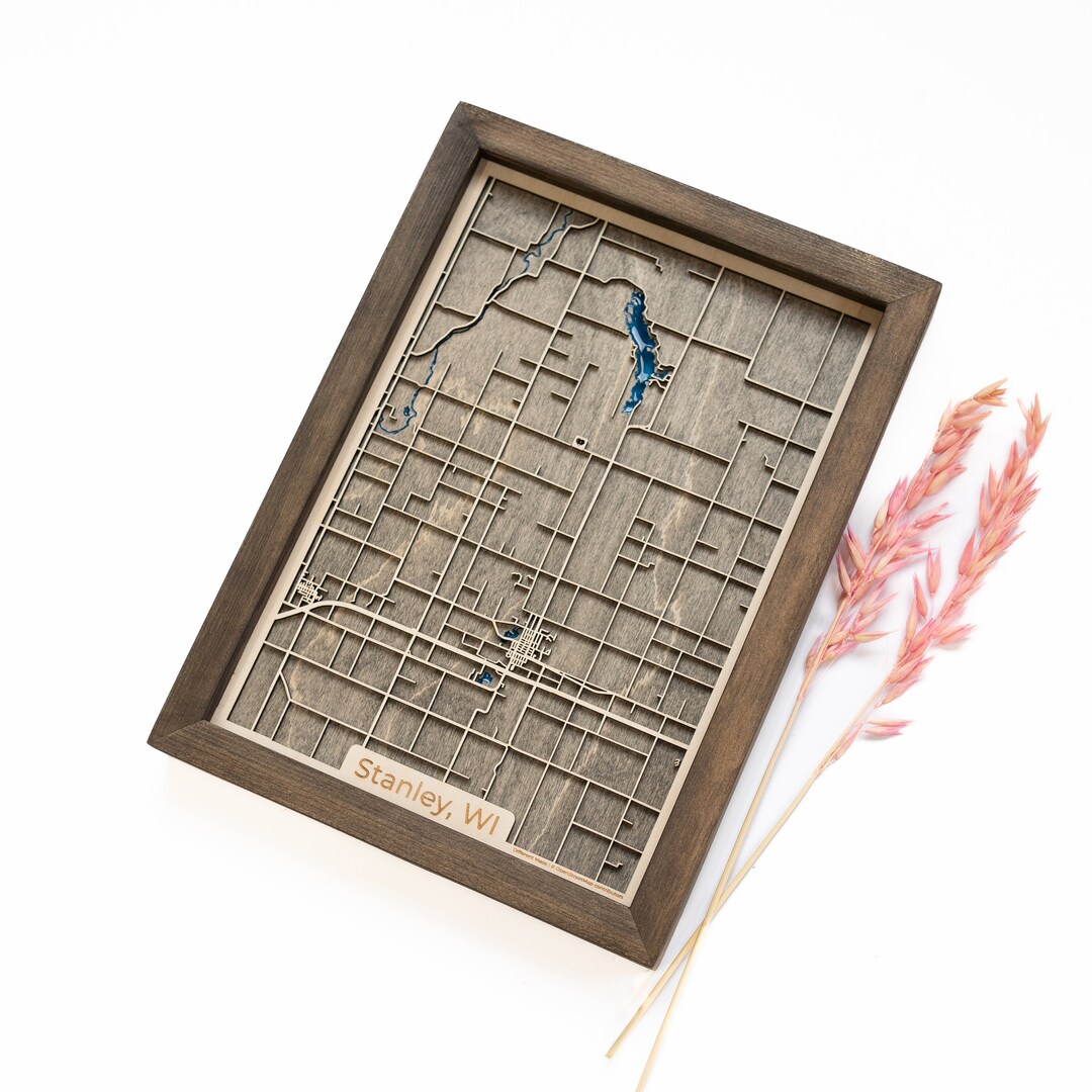 Stanley Map | Wood and Epoxy - Etsy