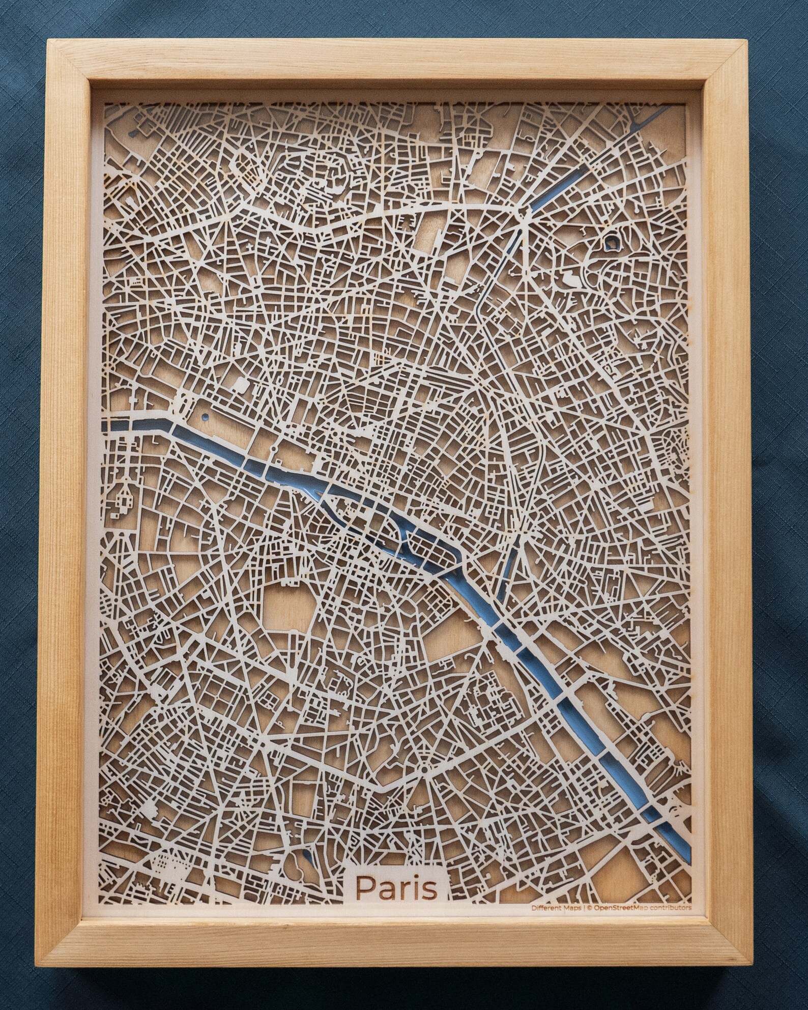 Paris Wooden Map Unique Personalized Gift for Housewarming | Etsy