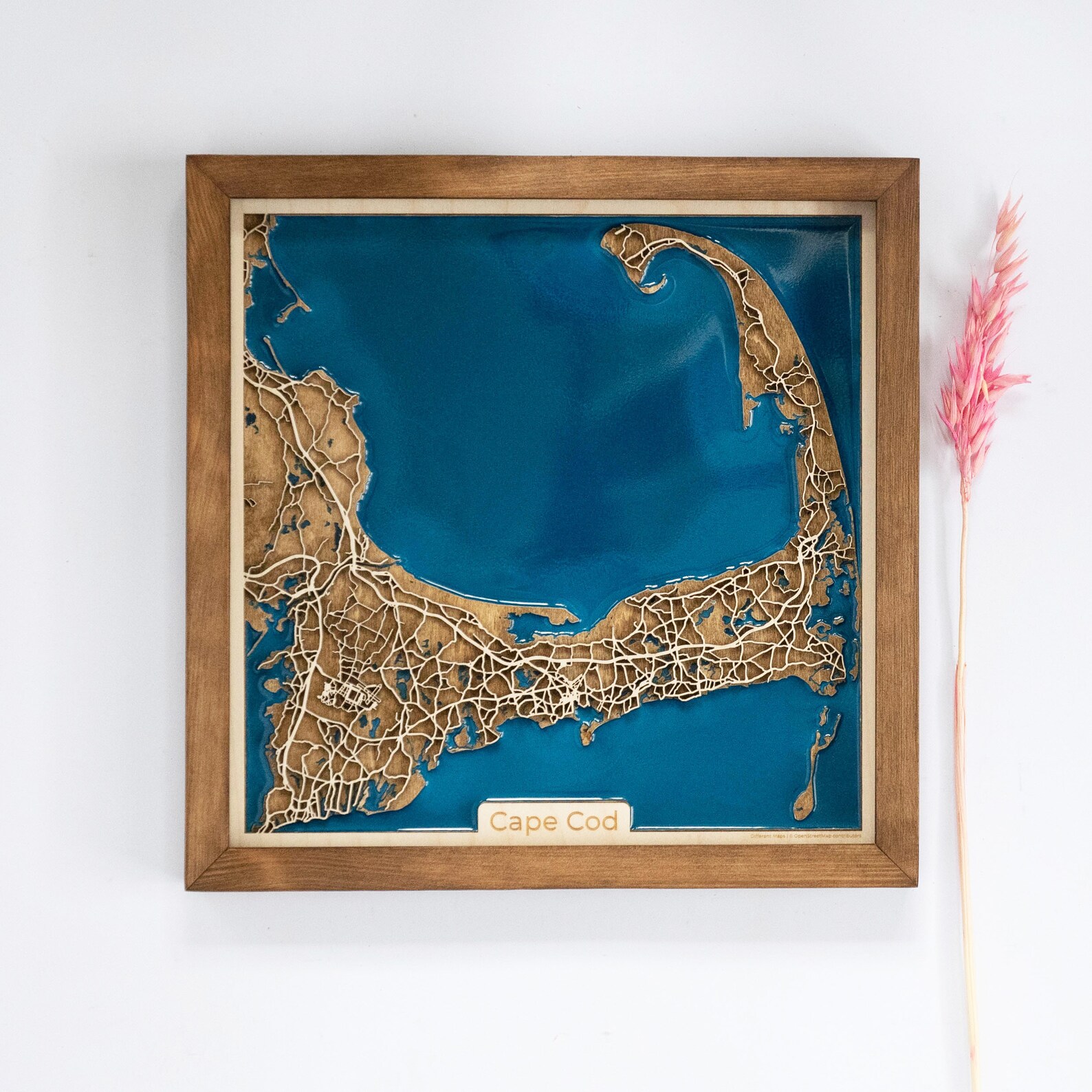 Cape Cod Map Wood and Epoxy - Etsy
