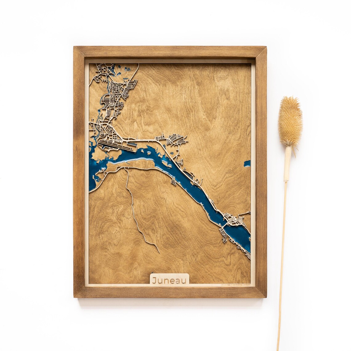 Juneau Wood Map | Wood and Epoxy Resin - Etsy