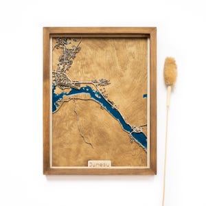 Juneau Wood Map | Wood and Epoxy Resin - Etsy