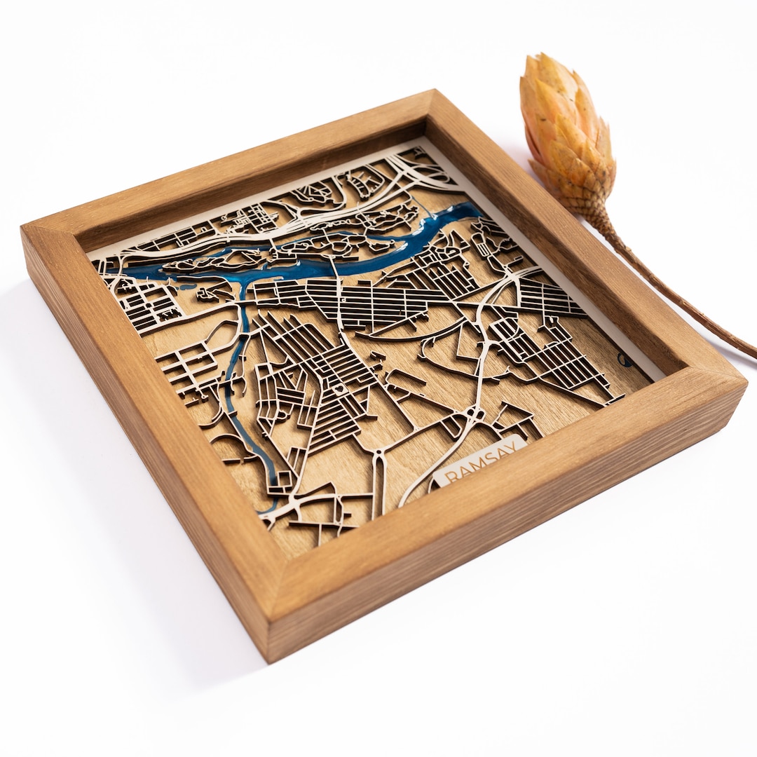 Ramsay Map | Wood and Epoxy - Etsy
