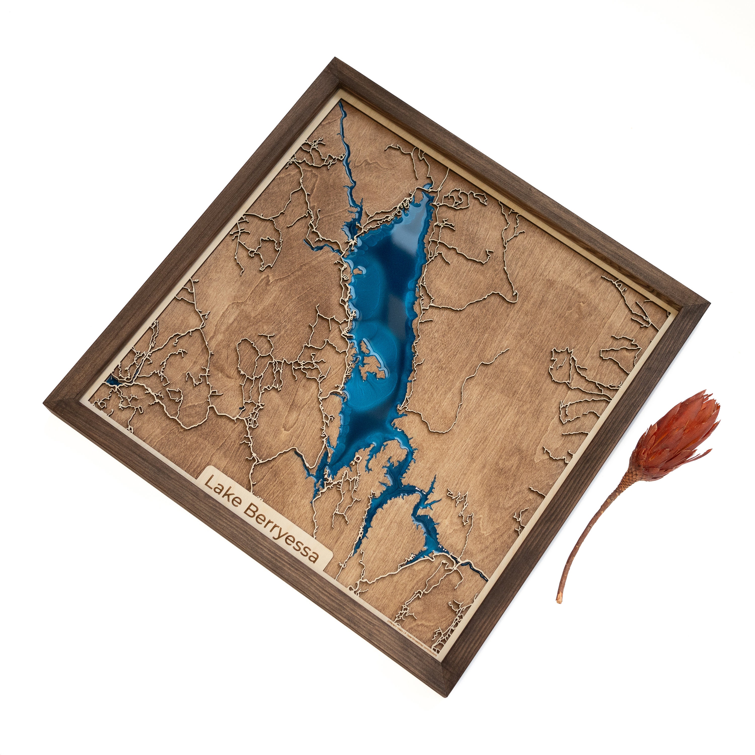 Lake Berryessa Map | Wood and Epoxy - Etsy