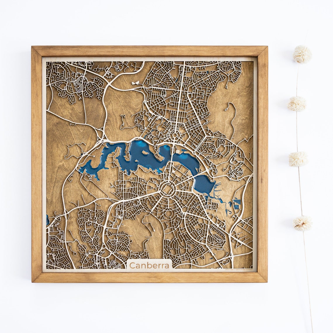 Canberra Map | Wood and Epoxy - Etsy