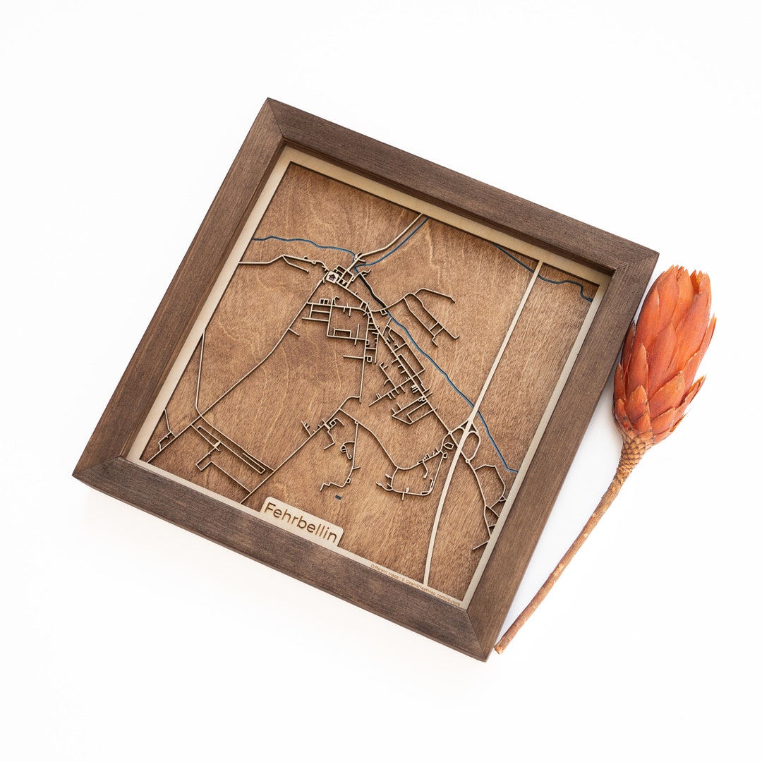 Fehrbellin Map | Wood and Epoxy - Etsy