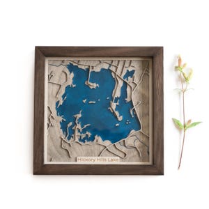 Custom Lake Map | Wood and Epoxy Resin - Etsy