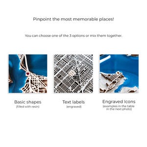 Personalized Birthday Gift Custom Map | Wood and Epoxy Resin - Etsy