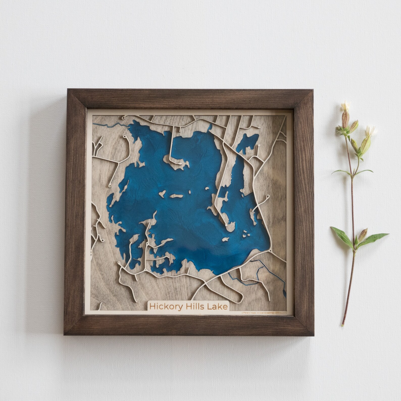 Custom Lake Map Wood and Epoxy Resin | Etsy
