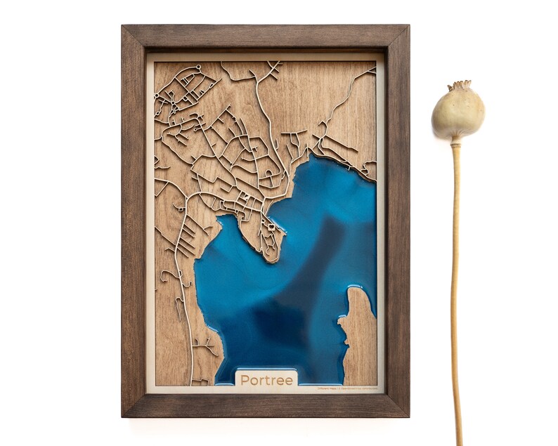 Portree Map | Wood and Epoxy - Etsy