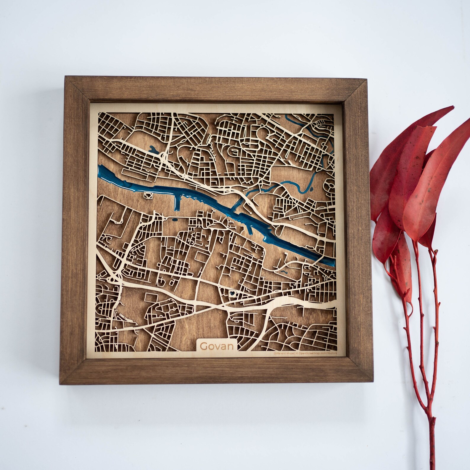 Govan Map Wood and Epoxy - Etsy