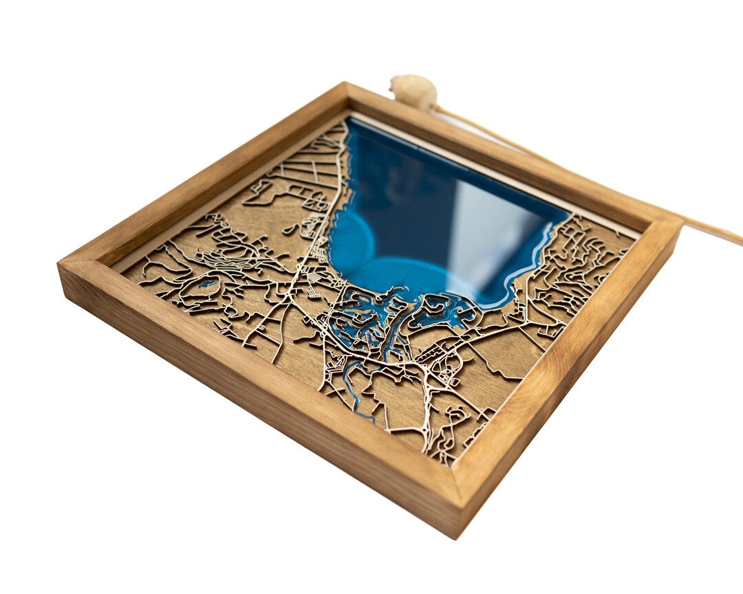 Grimaud Map | Wood and Epoxy - Etsy