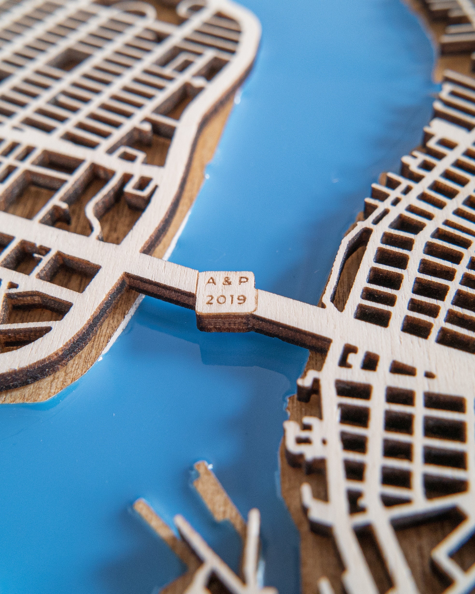 Custom Lake Map Wood and Epoxy Resin | Etsy