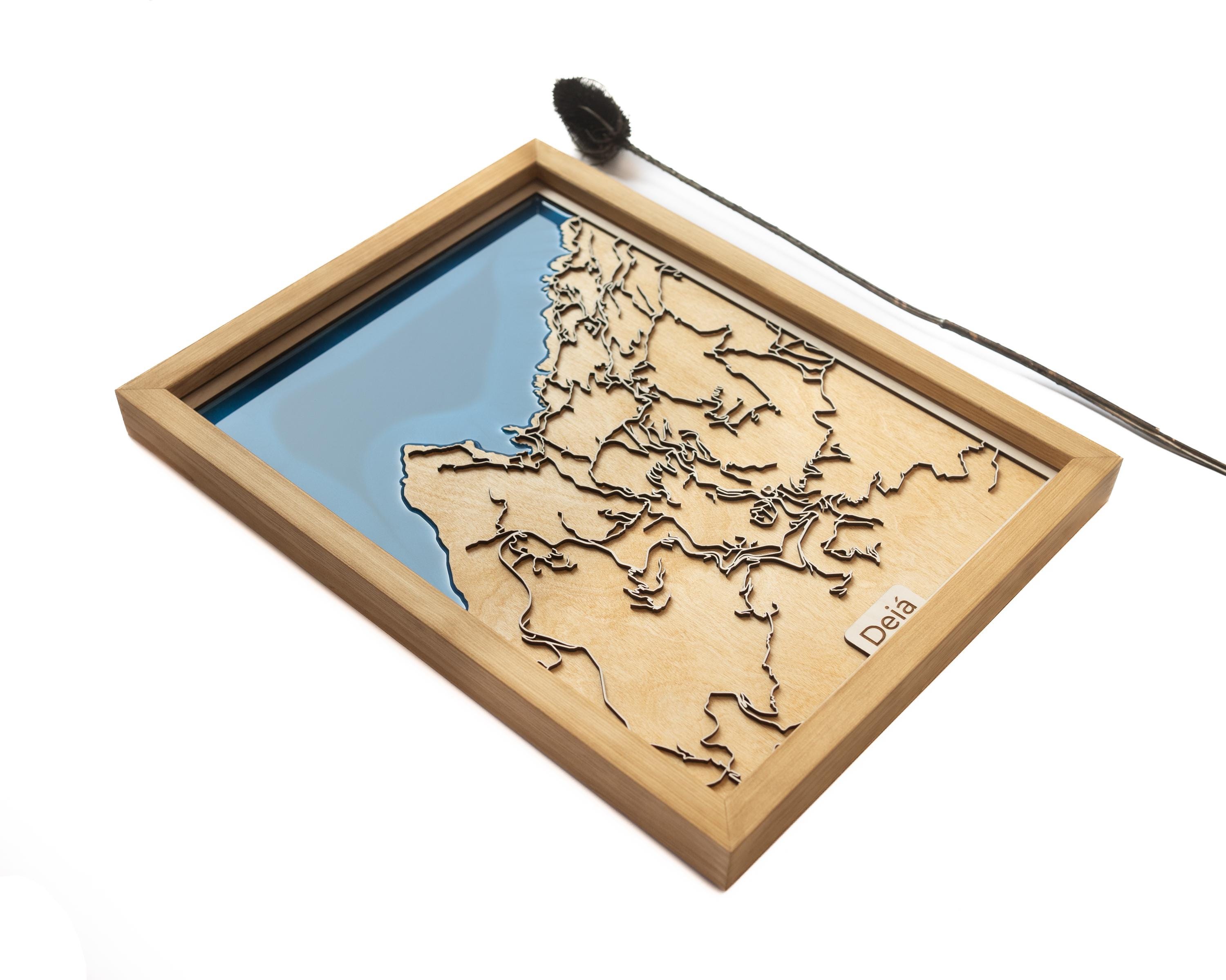 Deià Map | Wood and Epoxy - Etsy