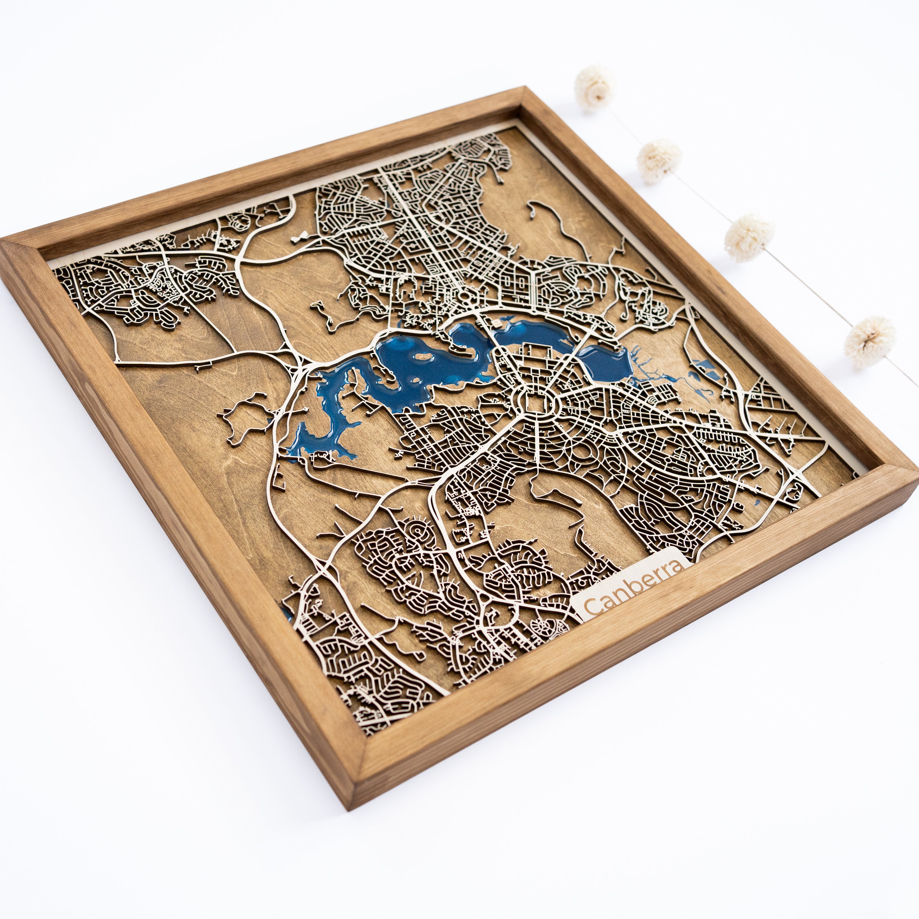 Canberra Map | Wood and Epoxy - Etsy