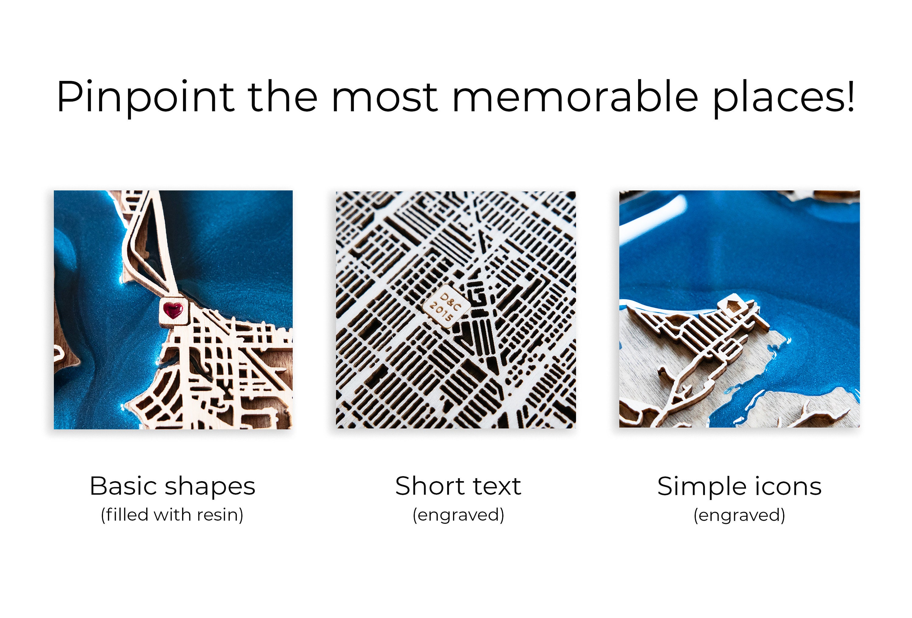 Custom Map Gift Wood and Epoxy | Etsy