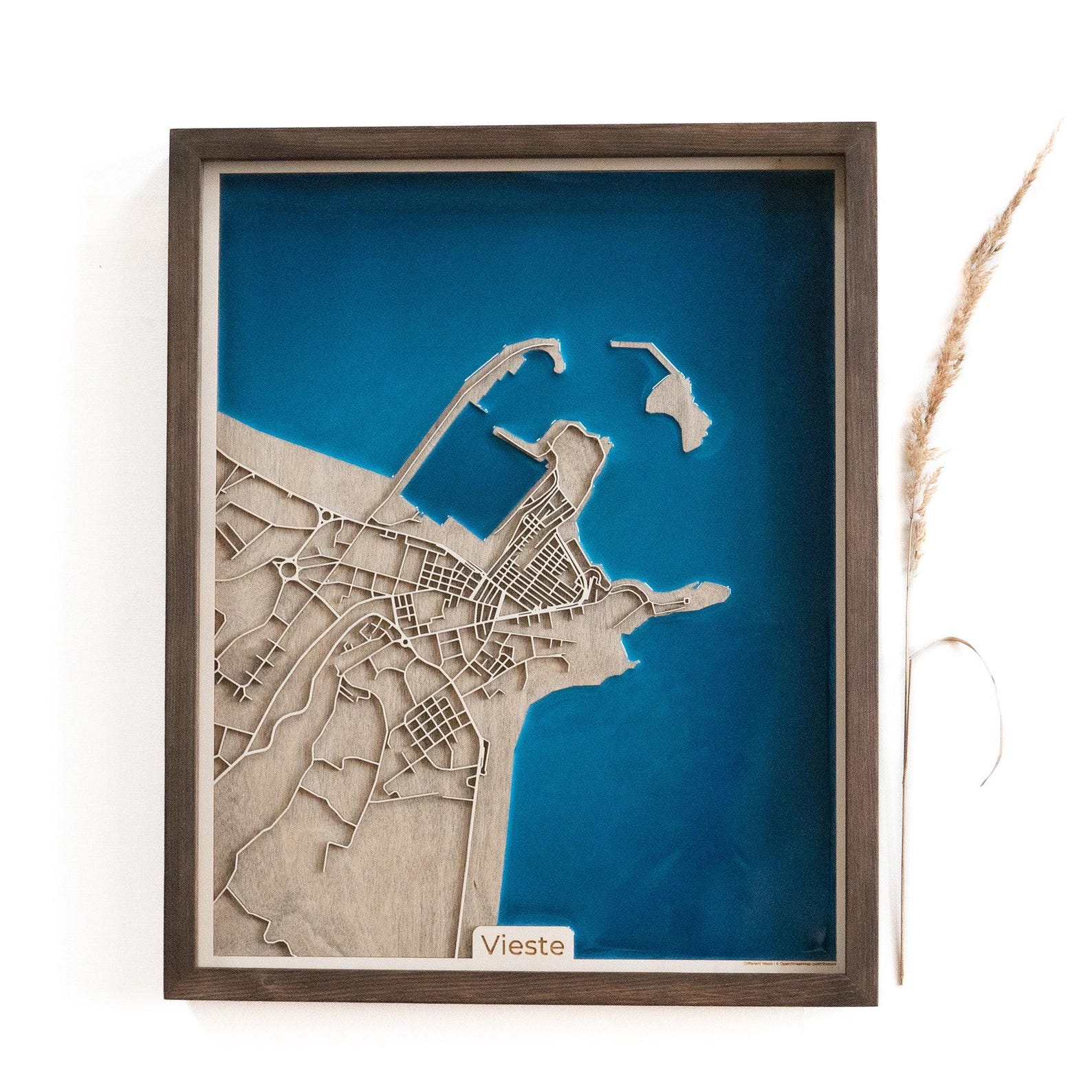 Vieste Wooden Map | Custom Map | Wood and Epoxy Resin - Etsy