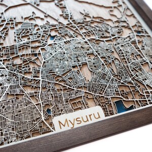 Mysuru Wood Map | Wood and Epoxy Resin - Etsy