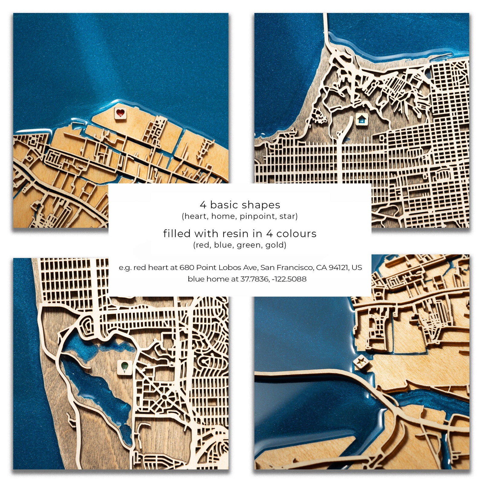 The Northern Neck Map Wood and Epoxy - Etsy