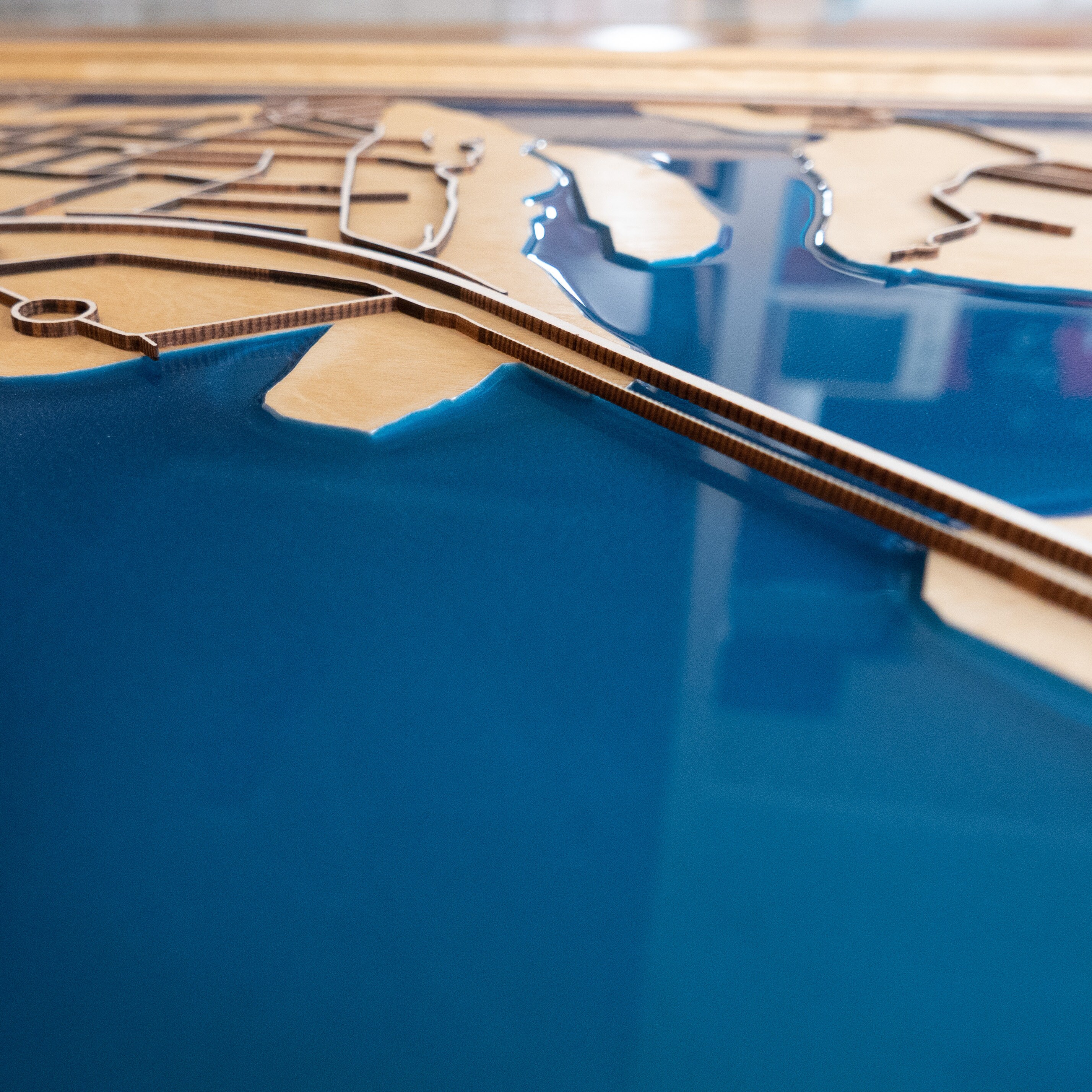 Custom Map Gift Wood and Epoxy | Etsy