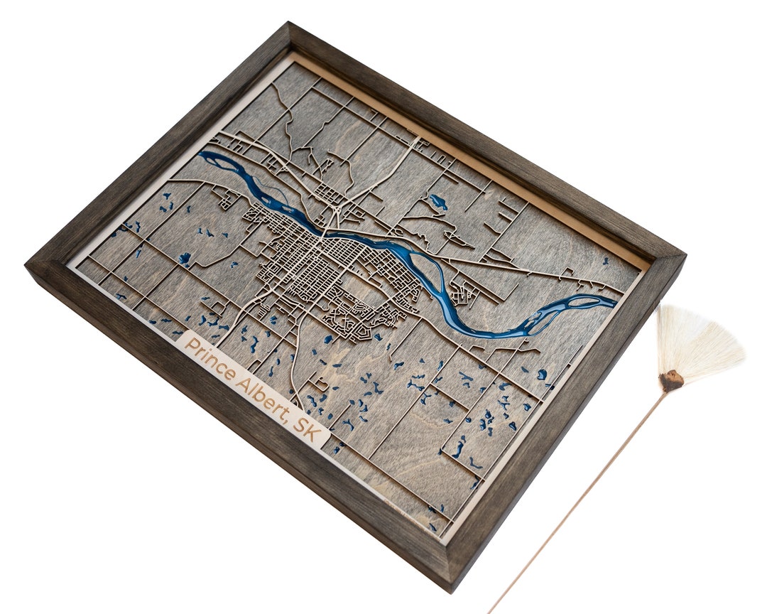 Prince Albert Map | Wood and Epoxy - Etsy