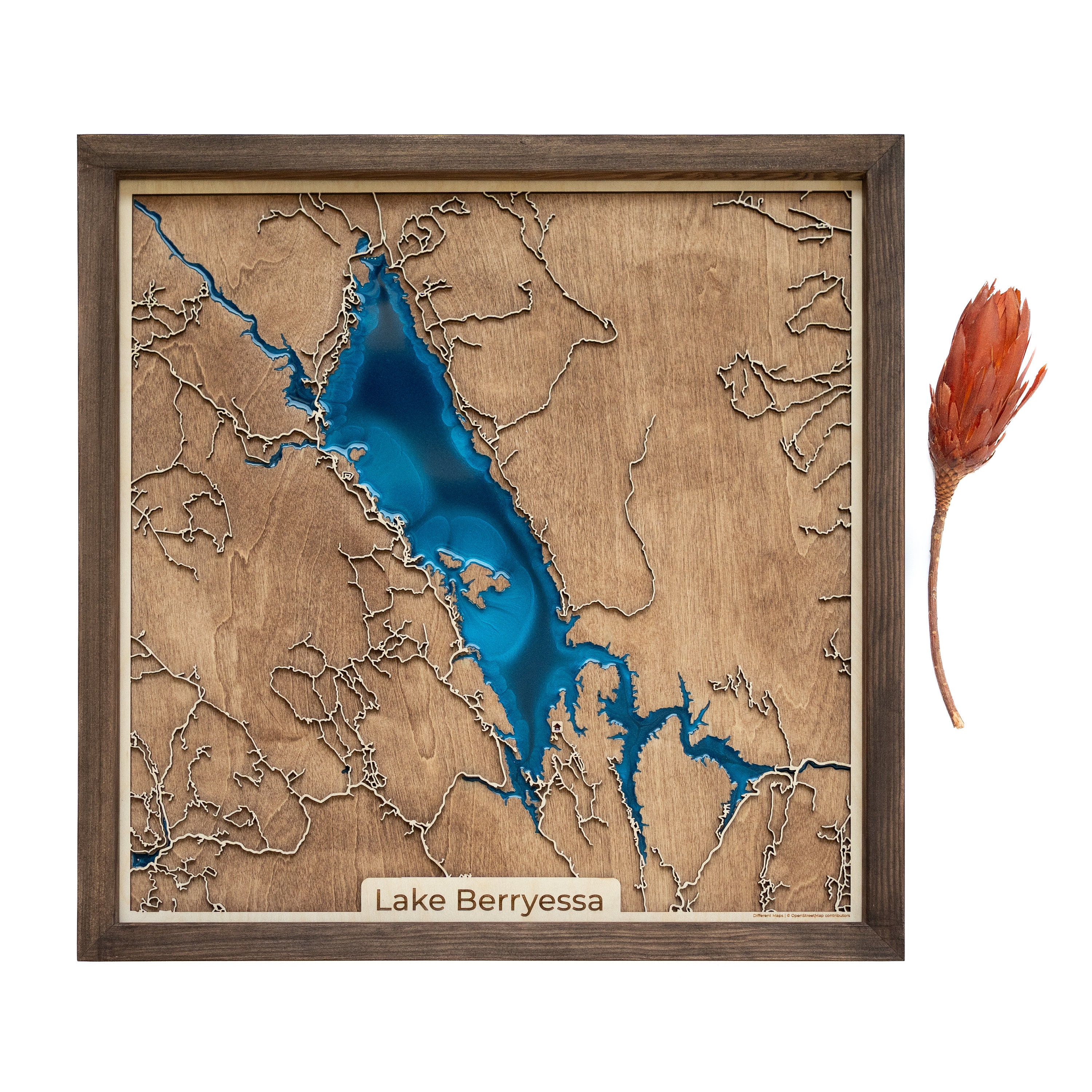 Lake Berryessa Map | Wood and Epoxy - Etsy