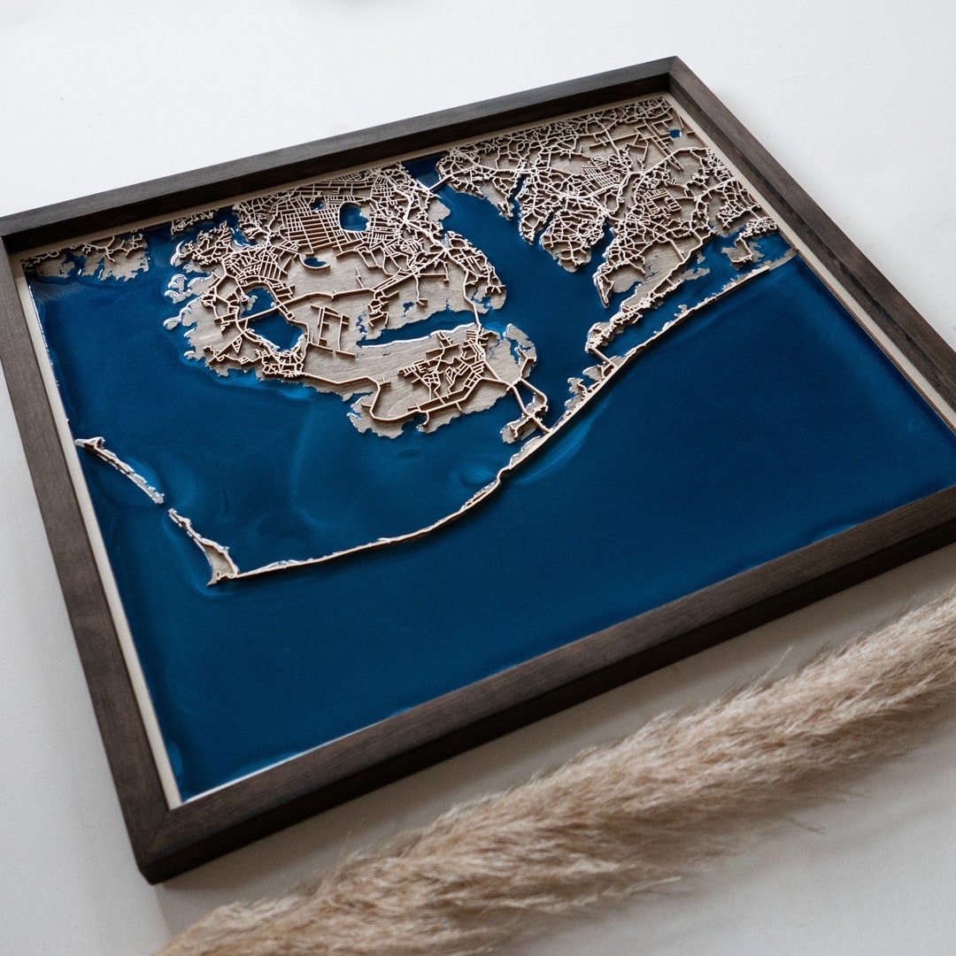 Wooden Map With Epoxy Resin | Unique Personalized Gift for Housewarming ...