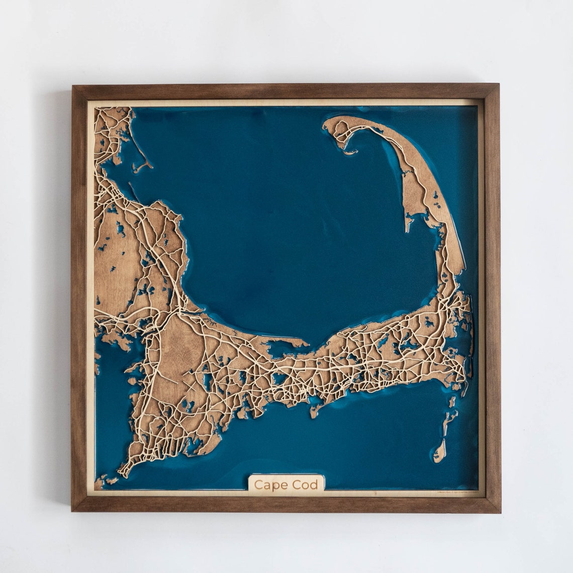 Cape Cod Map Wood and Epoxy - Etsy
