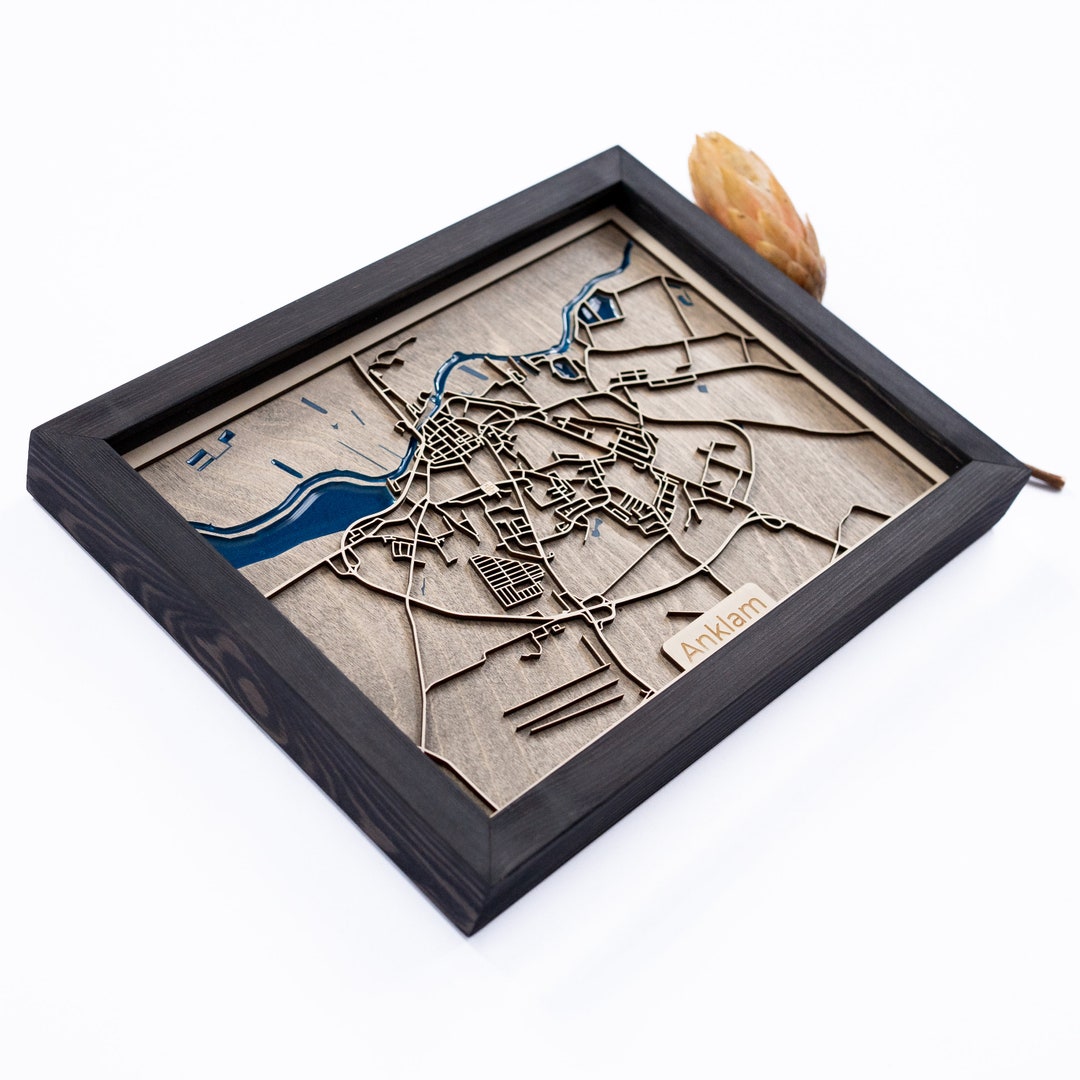 Anklam Map | Wood and Epoxy - Etsy