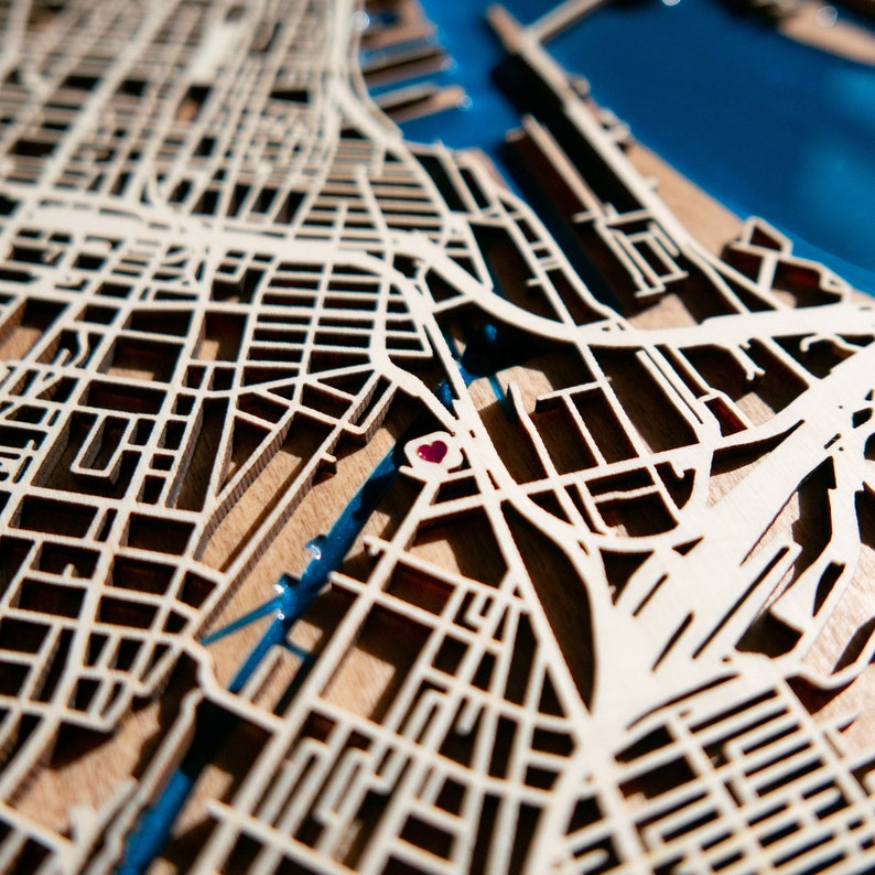 Wildwood Wood Map Wood and Epoxy | Etsy