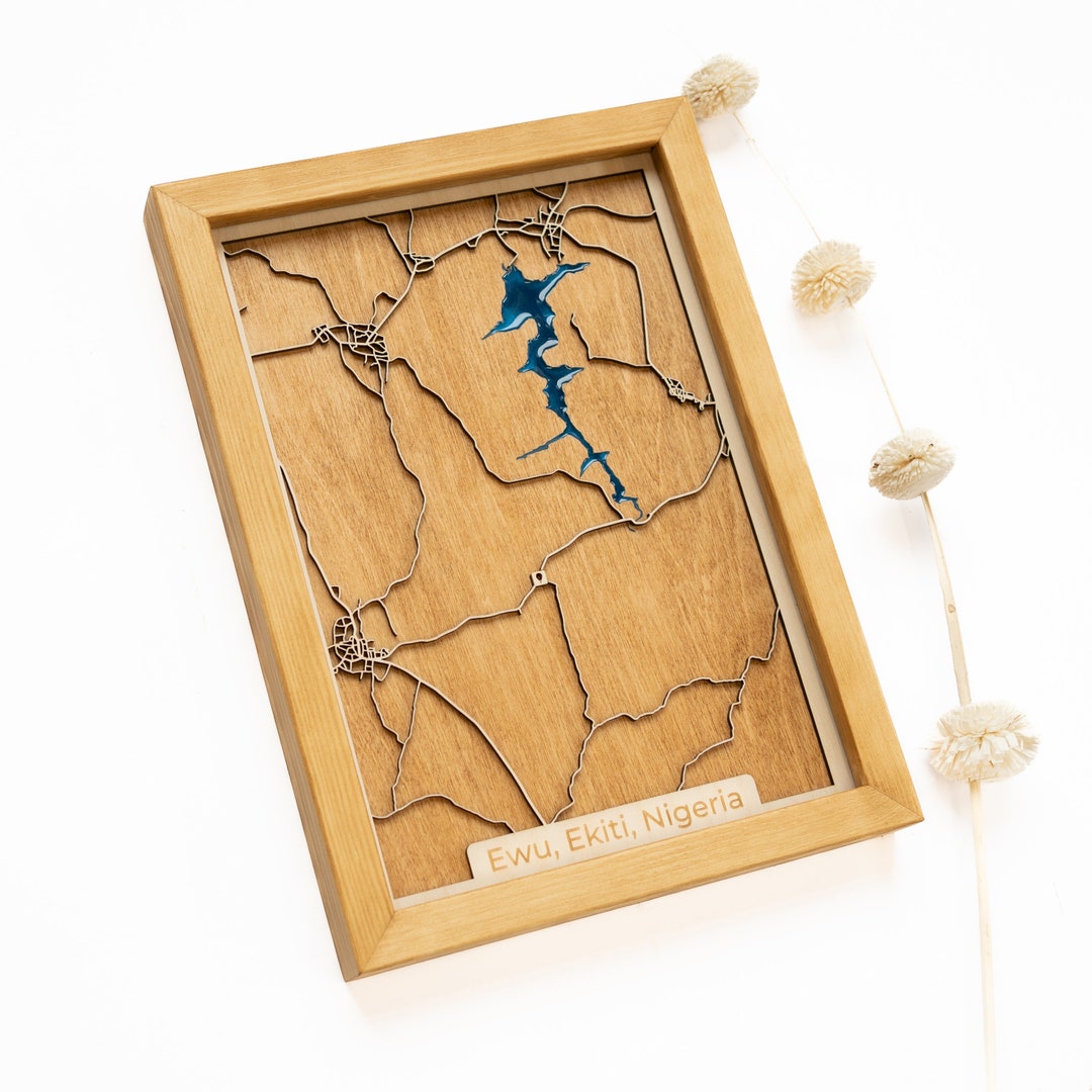 Ewu Map | Wood and Epoxy - Etsy