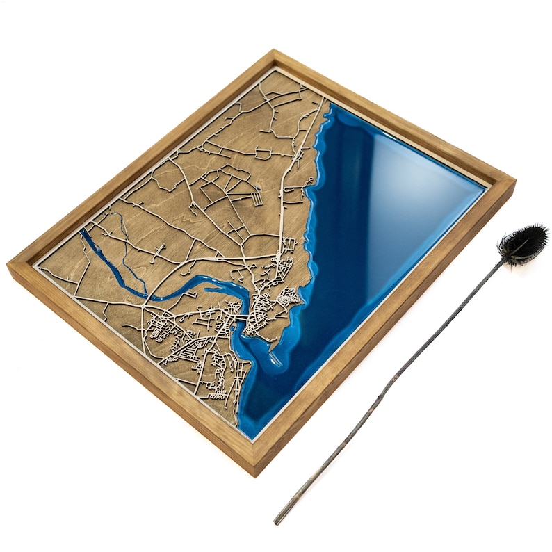 Tweedmouth Map | Wood and Epoxy - Etsy