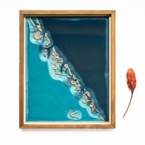 The Bahamas Map | Wood and Epoxy - Etsy