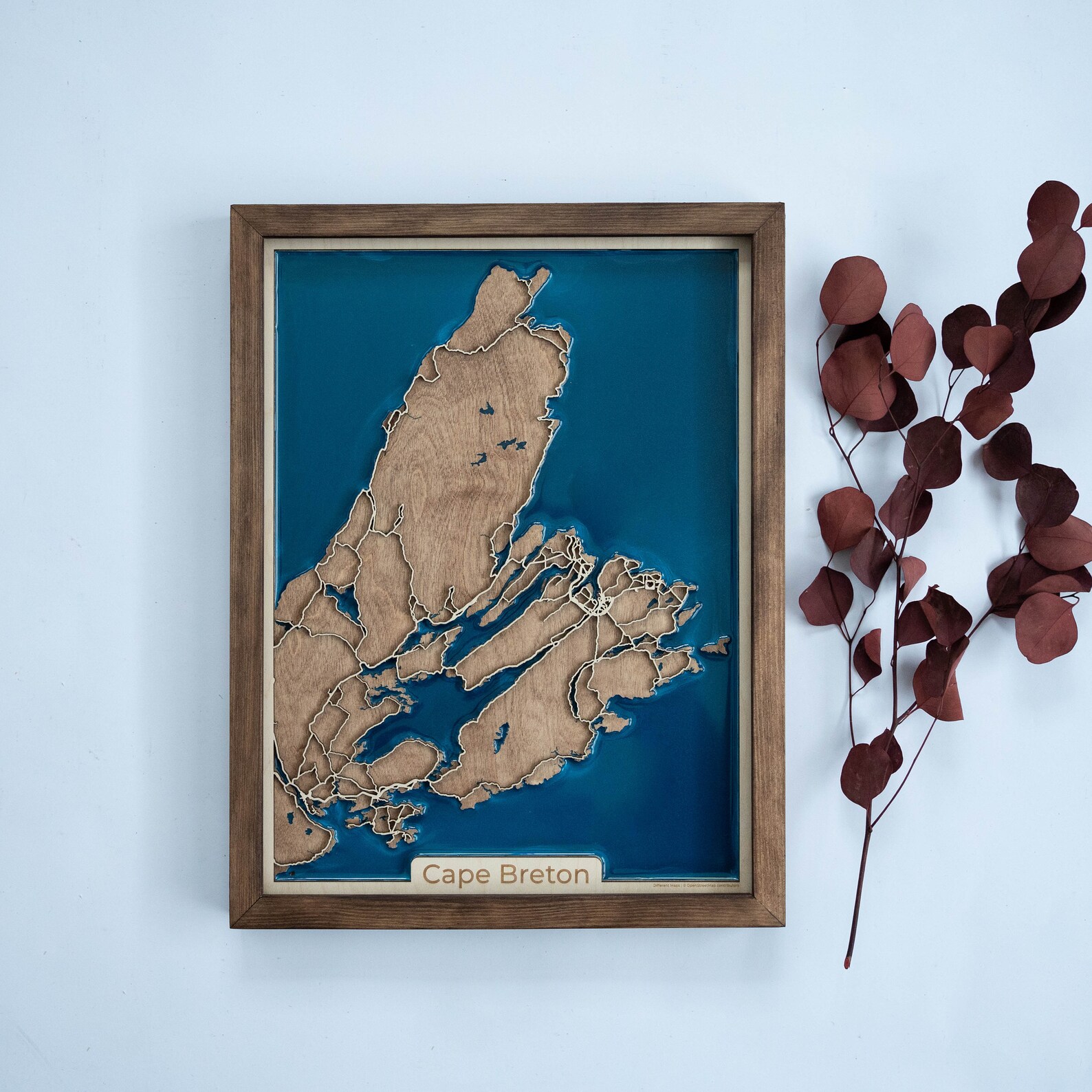 Cape Breton Map Wood and Epoxy - Etsy