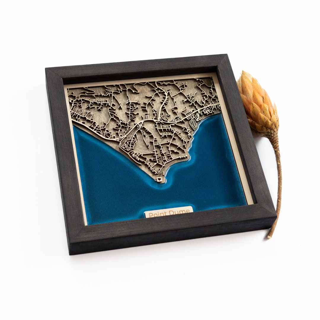 Point Dume Map | Wood and Epoxy - Etsy