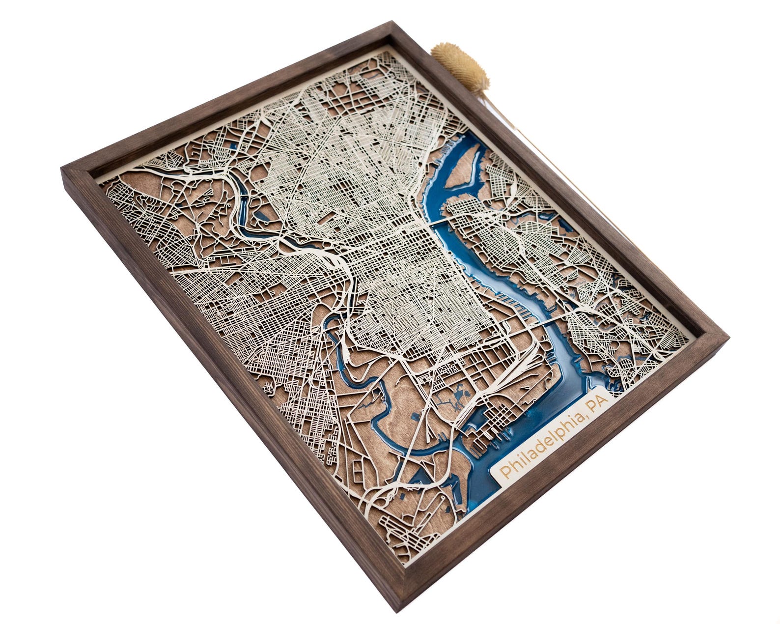 Personalized Birthday Gift Custom Map | Wood and Epoxy Resin - Etsy