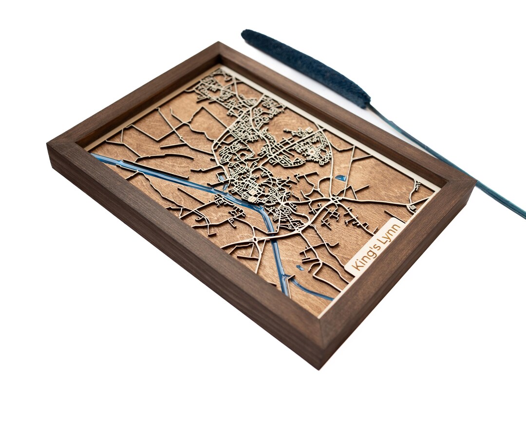 King's Lynn Map | Wood and Epoxy - Etsy