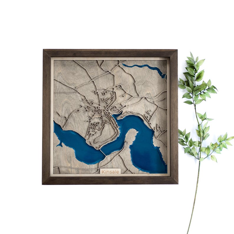 Kinsale City Map | Wood and Epoxy - Etsy