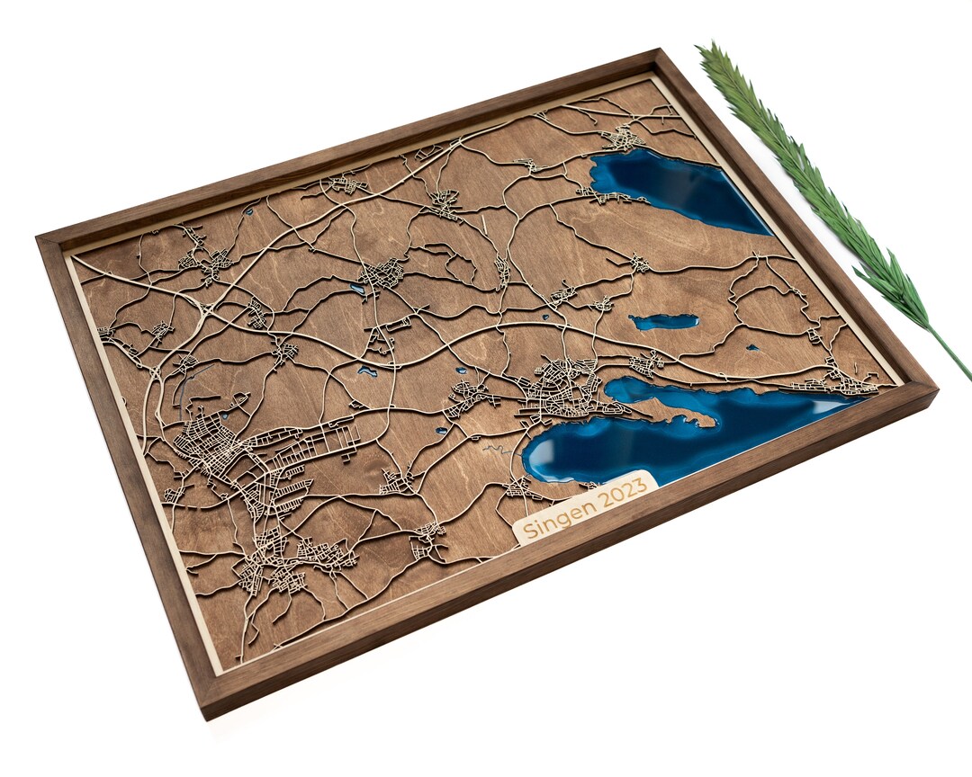 Singen Map | Wood and Epoxy - Etsy
